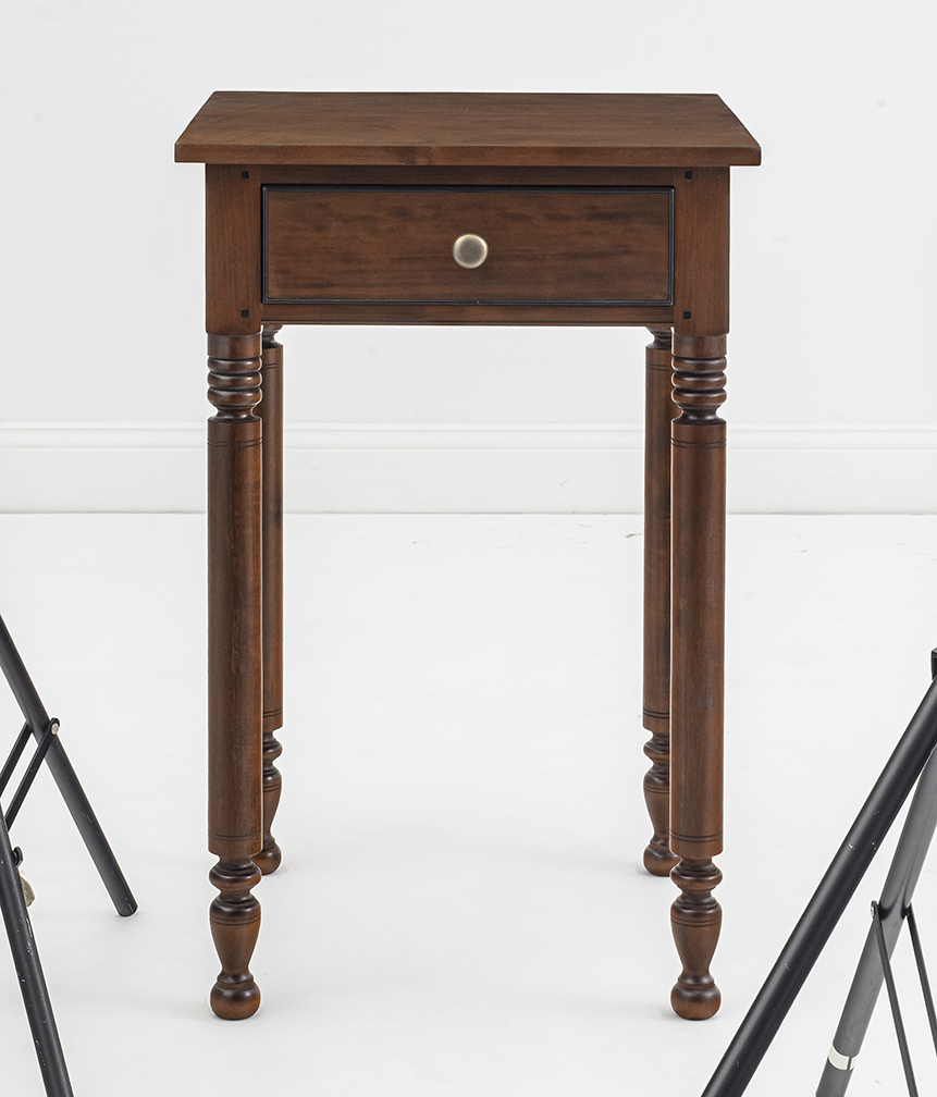 Cherry Wood One Drawer Stand - Sold