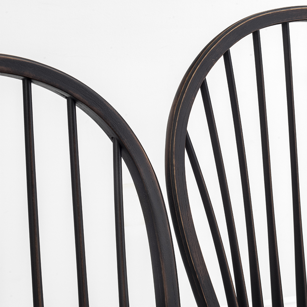4 Historical Bow Back Counter Windsor Stools